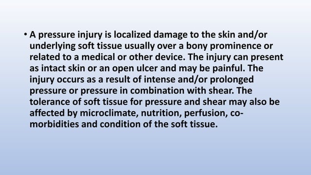 Prevention and management of pressure injury | PPTX