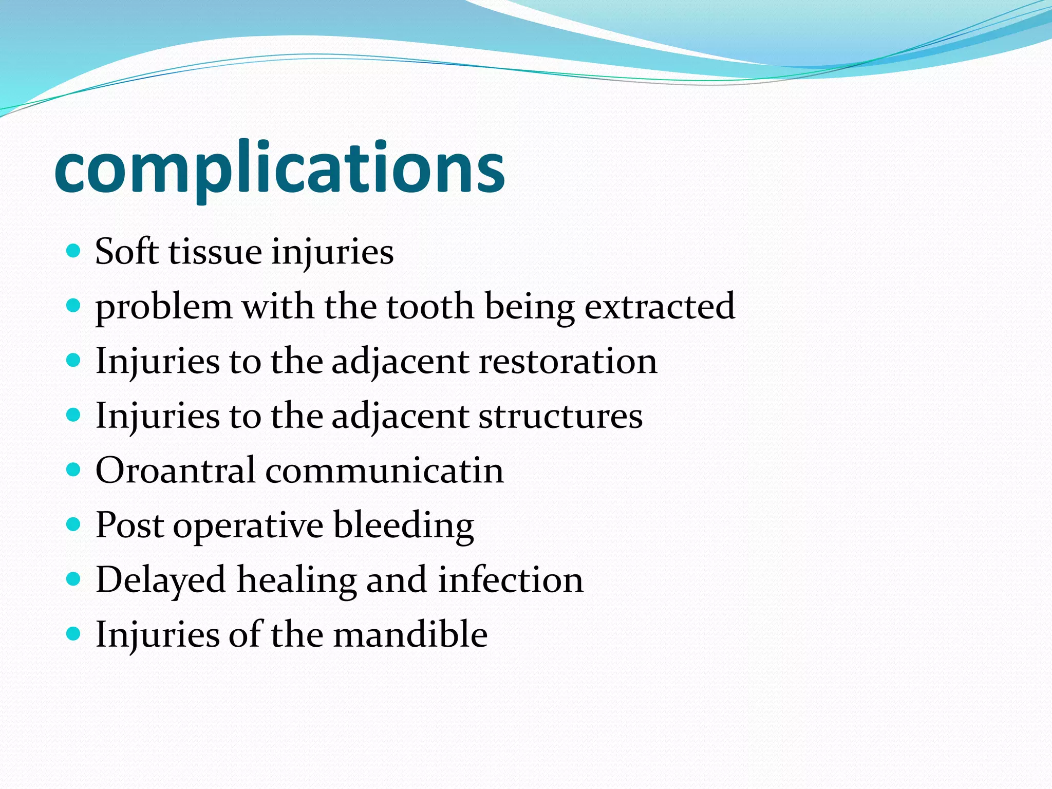 Prevention and managment of extraction complication | PPTX