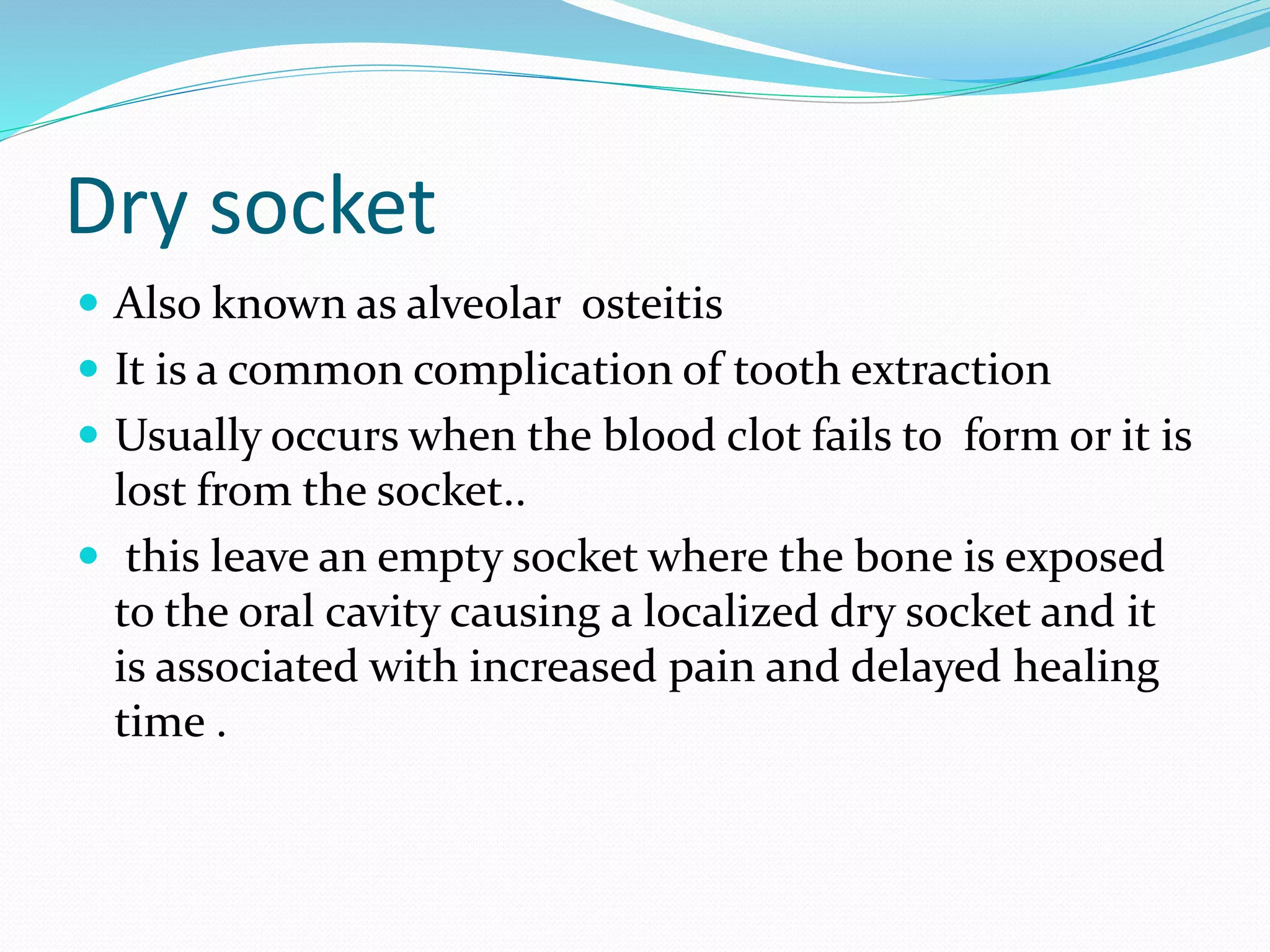 Prevention and managment of extraction complication | PPTX