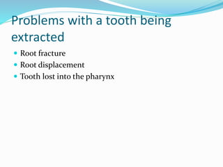 Prevention and managment of extraction complication | PPTX