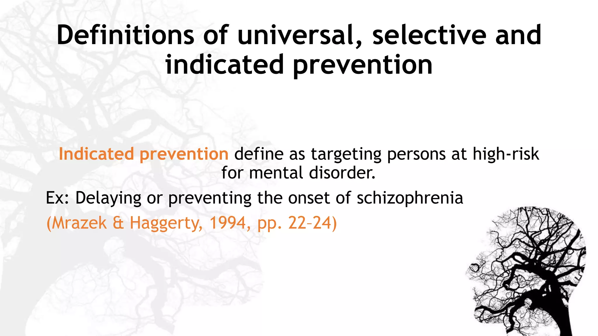 Prevention and promotion of mental illness | PPTX