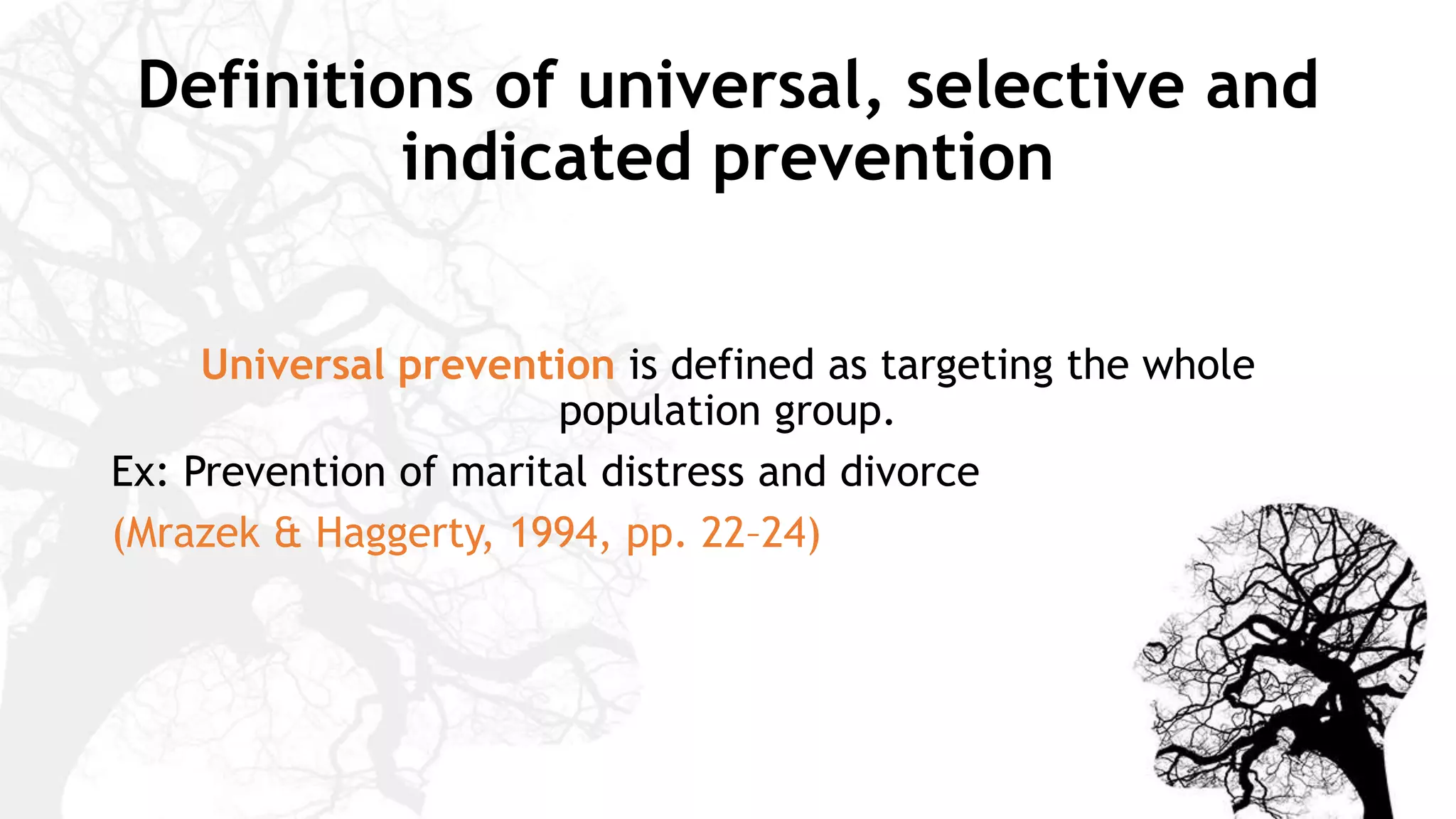 Prevention and promotion of mental illness | PPTX