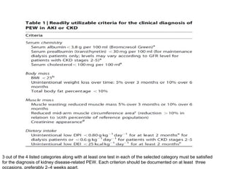 Prevention and treatment of protein energy wasting in | PPT