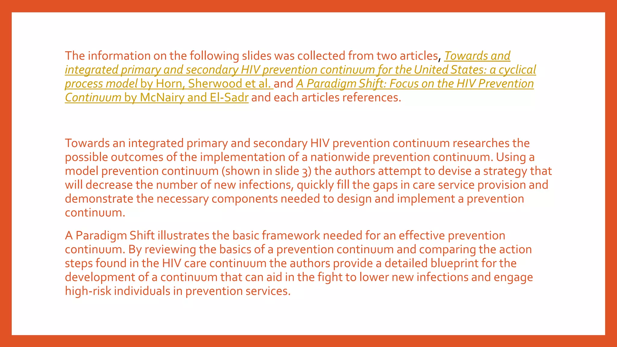 Prevention Continuum | PPT