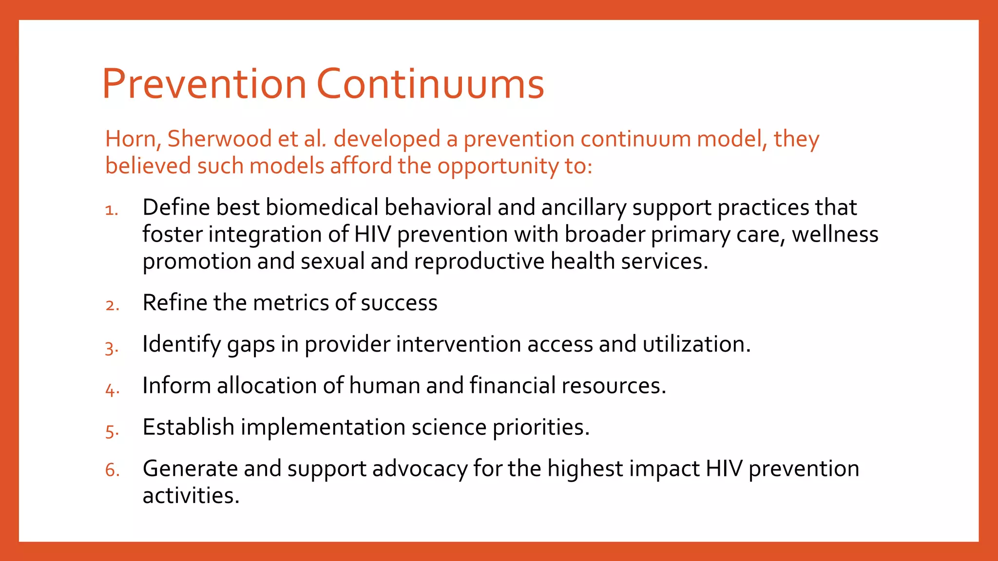 Prevention Continuum | PPT