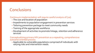 Prevention Continuum | PPT