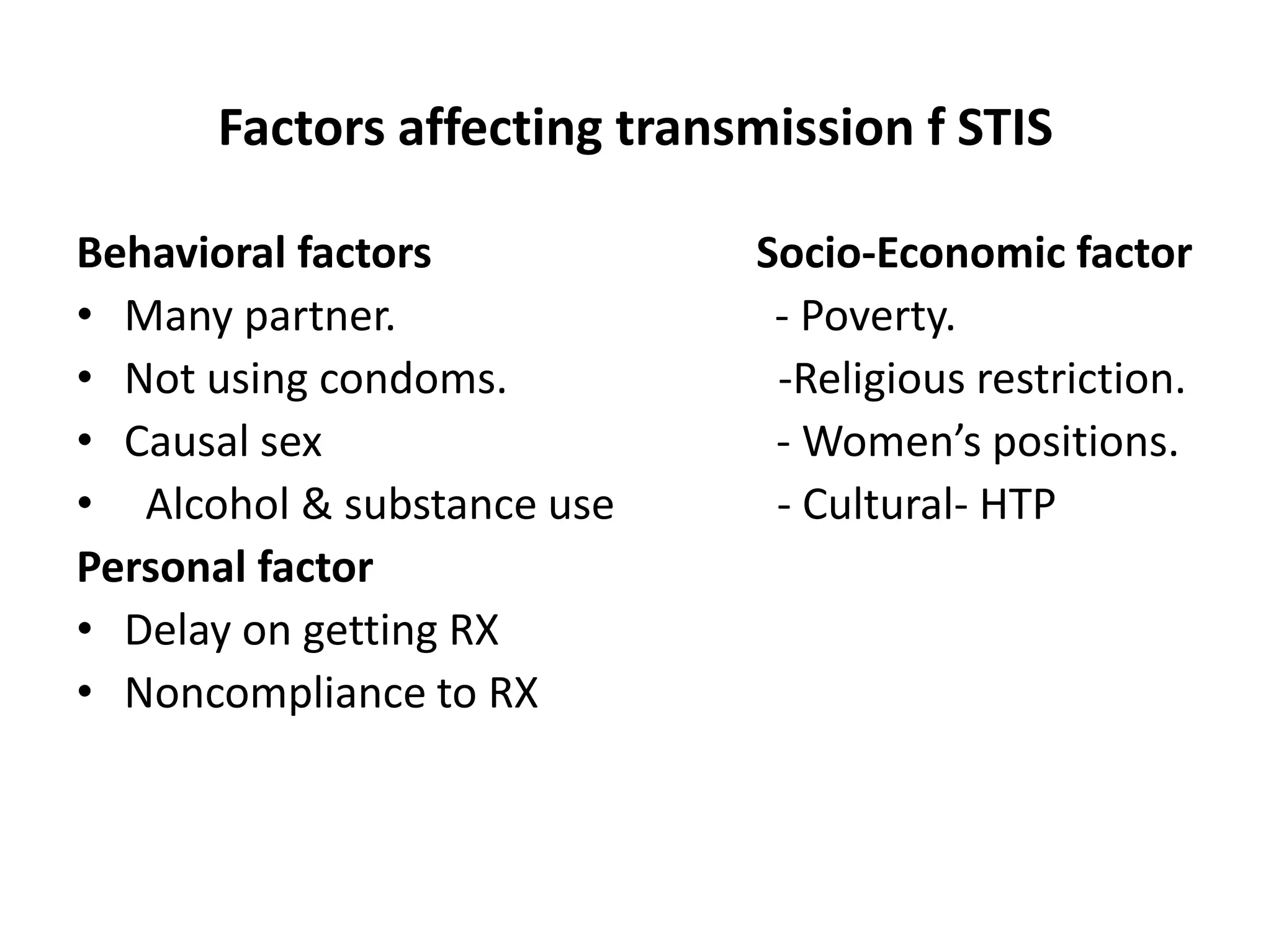 Prevention & control of STI | PDF