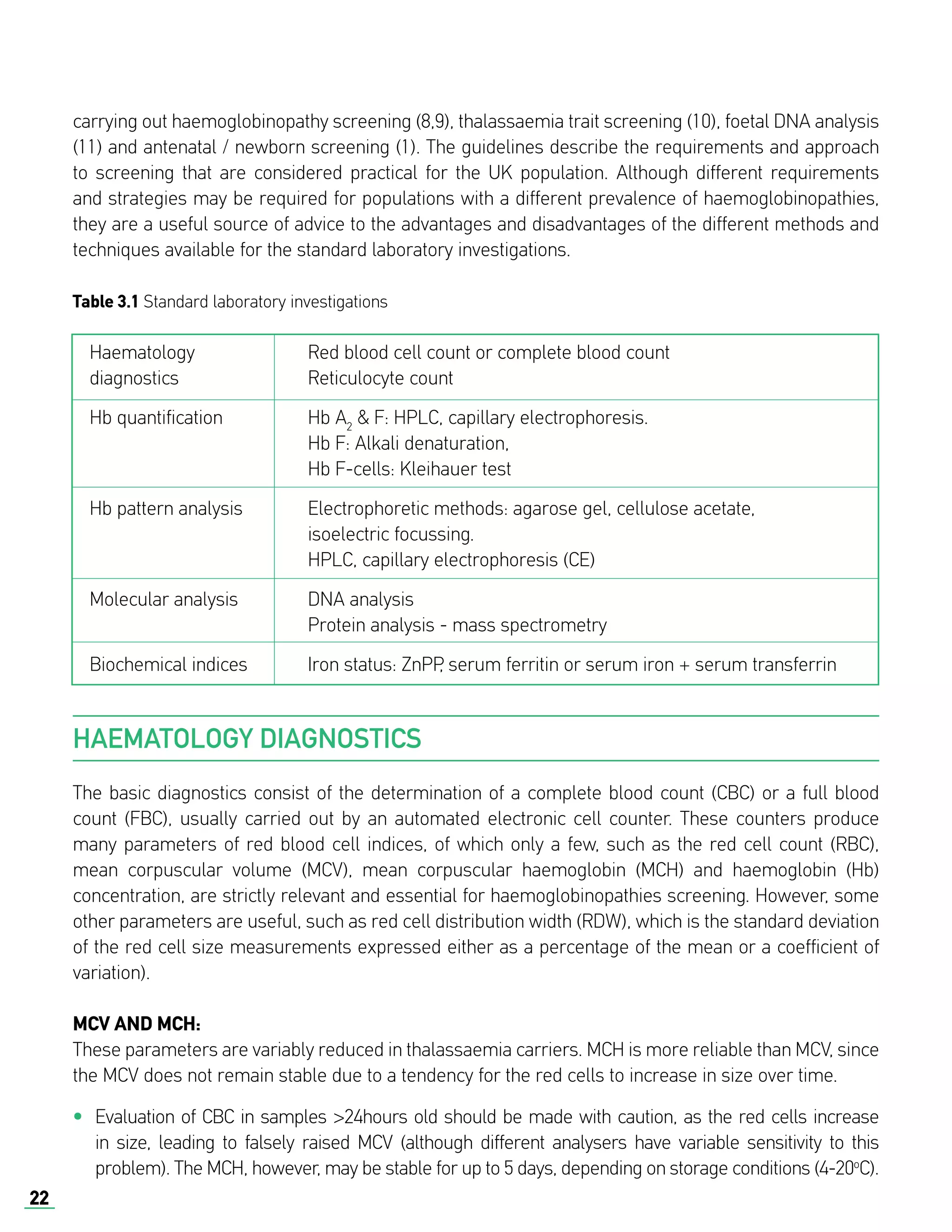 Prevention and Diagnosis of Haemoglobinopathies - A Short Guide for ...
