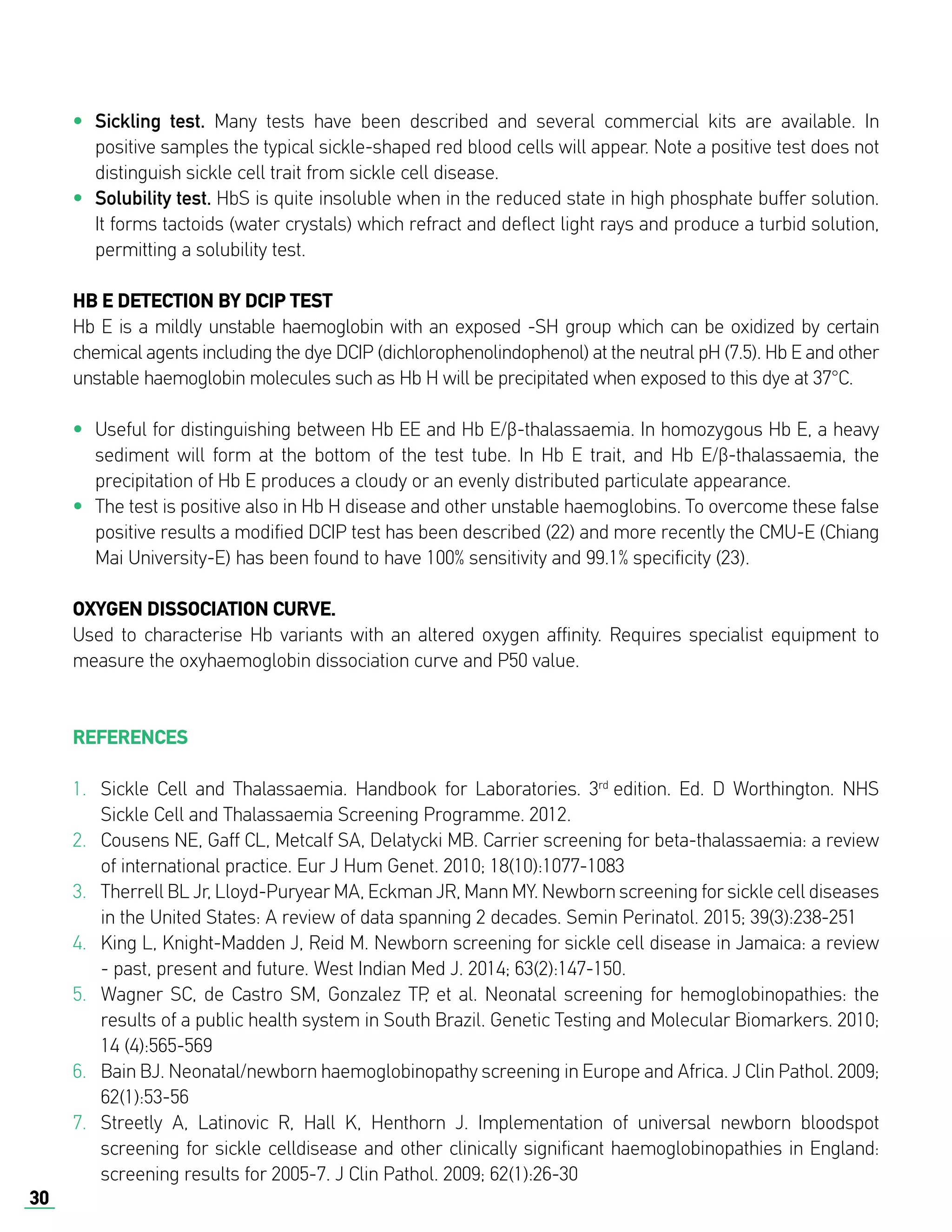 Prevention and Diagnosis of Haemoglobinopathies - A Short Guide for ...