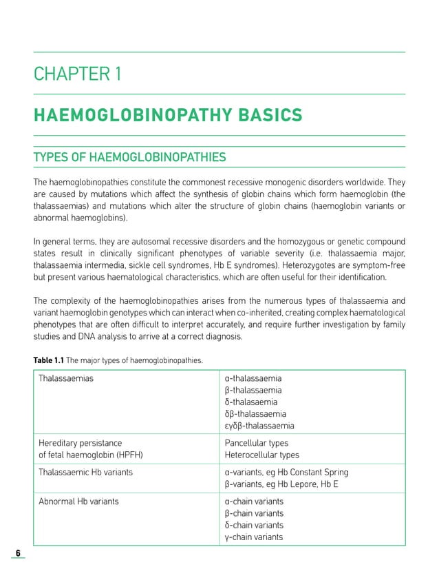 Prevention and Diagnosis of Haemoglobinopathies - A Short Guide for ...
