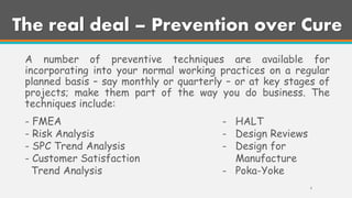 TQM-Prevention is better than cure | PPTX