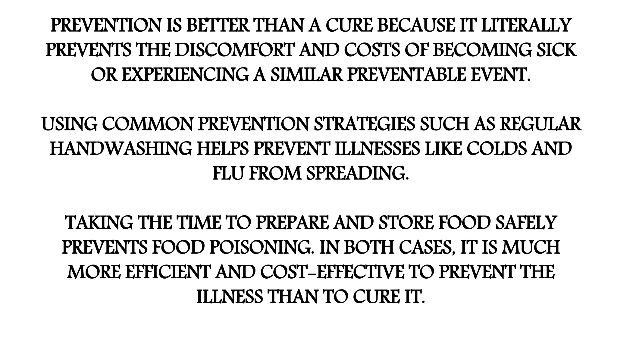 PROVERBS: PREVENTION IS BETTER THAN CURE | PPTX