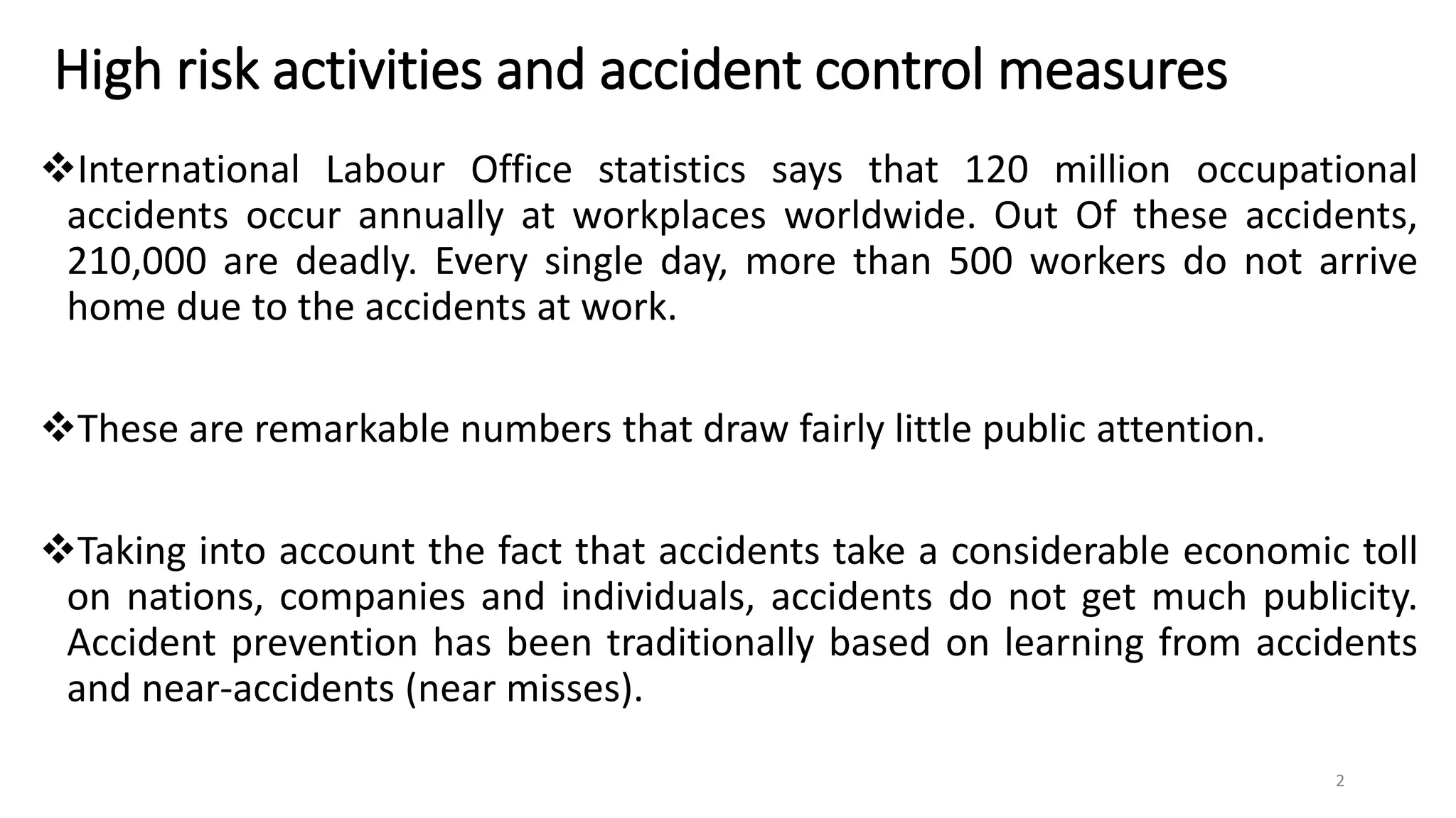 PREVENTION OF ACCIDENT (Risk Assessment & Control) | PDF