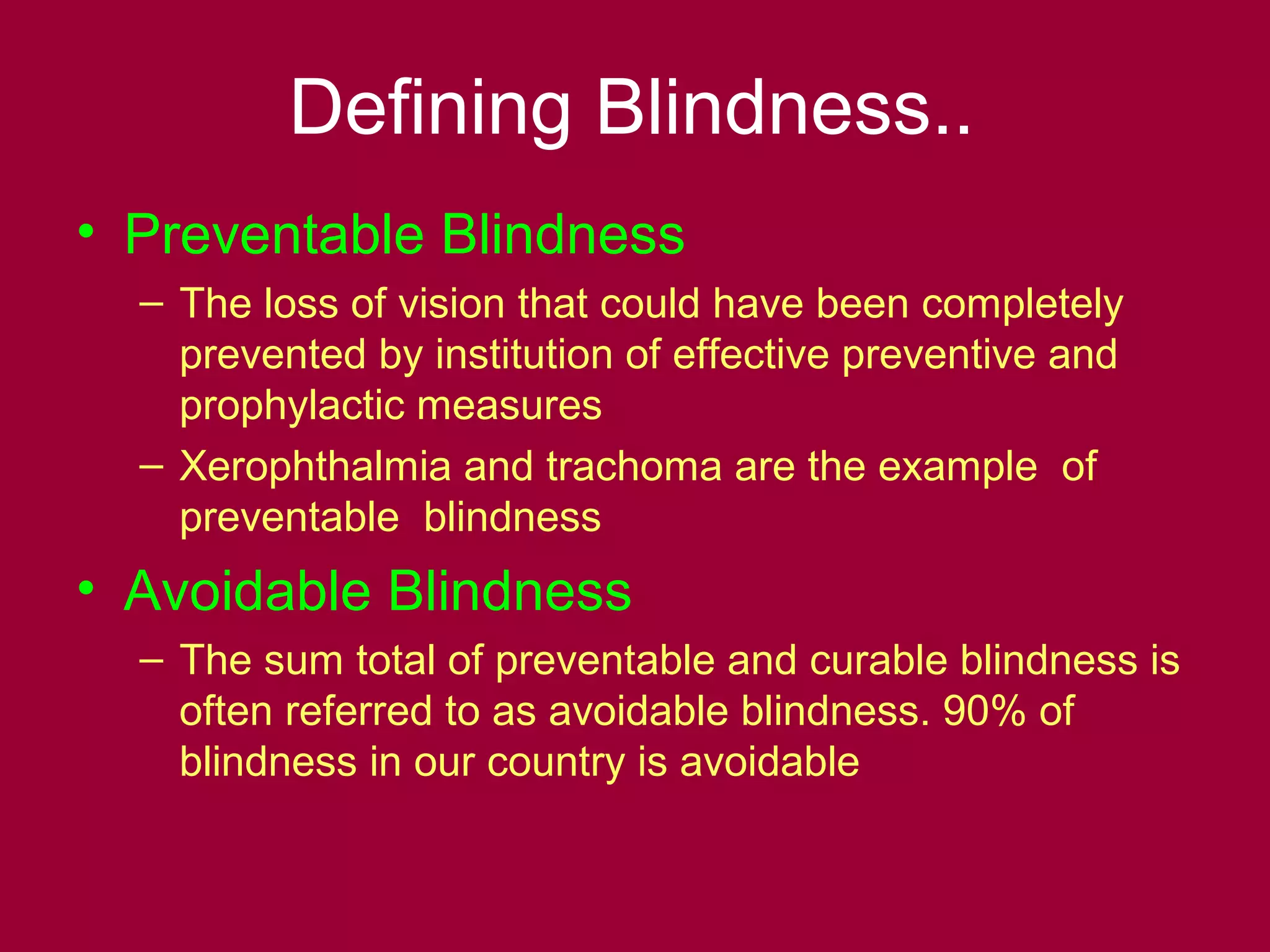 Prevention of blindness | PPT