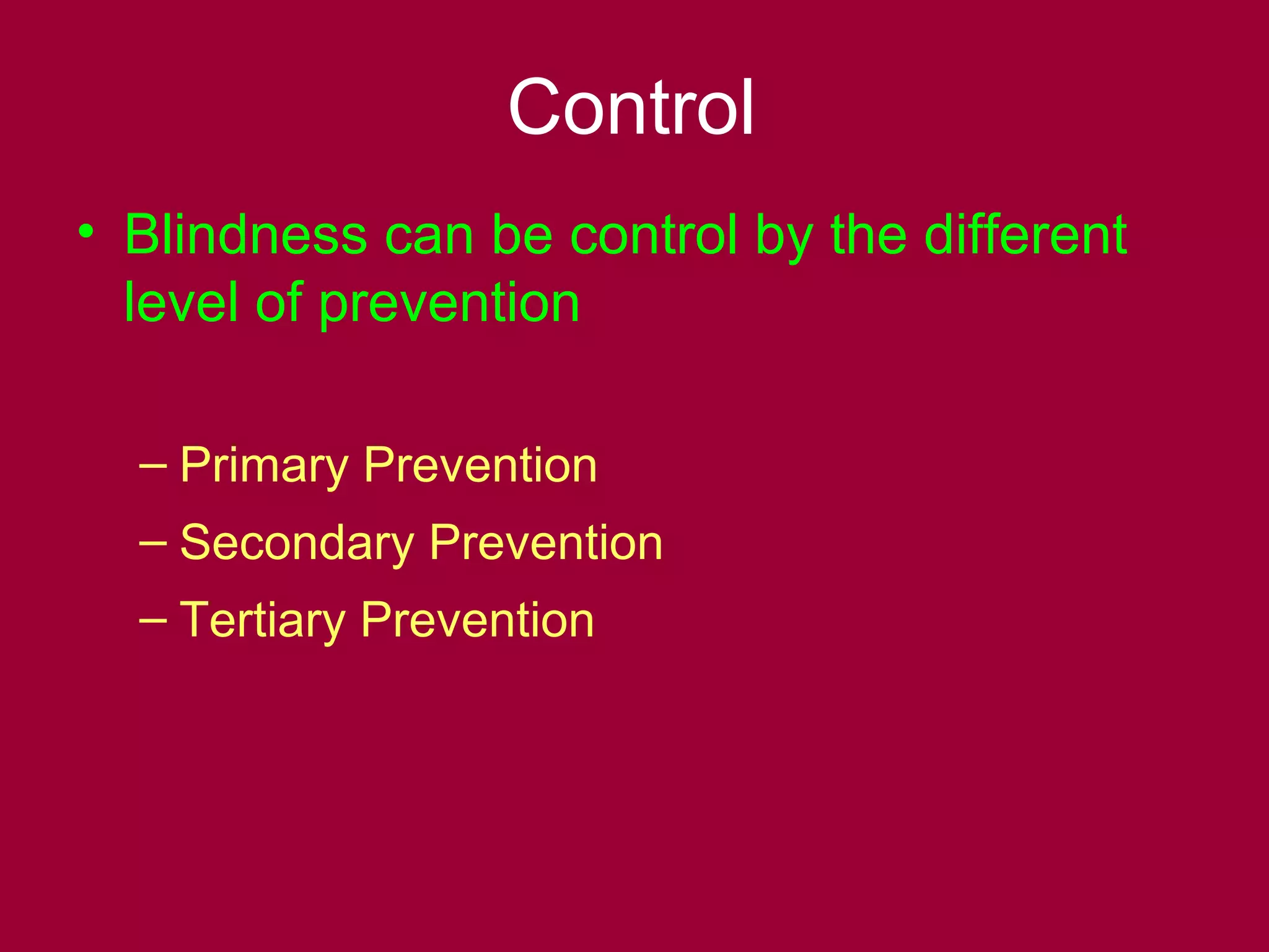 Prevention of blindness | PPT