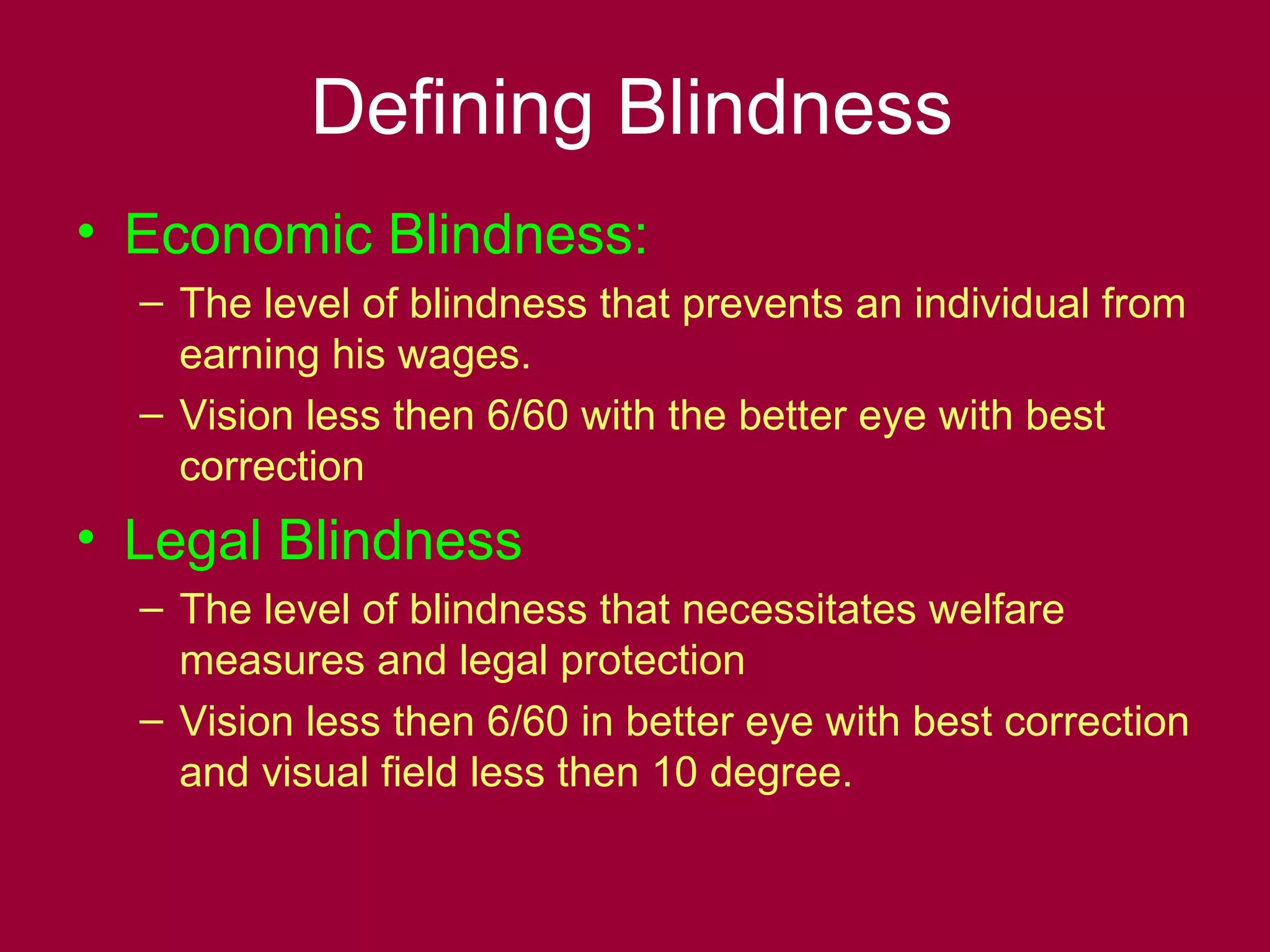 Prevention of blindness | PPT