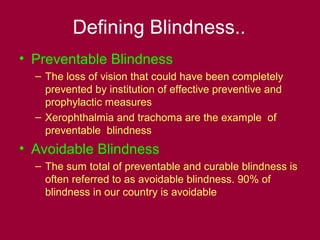 Prevention of blindness | PPT