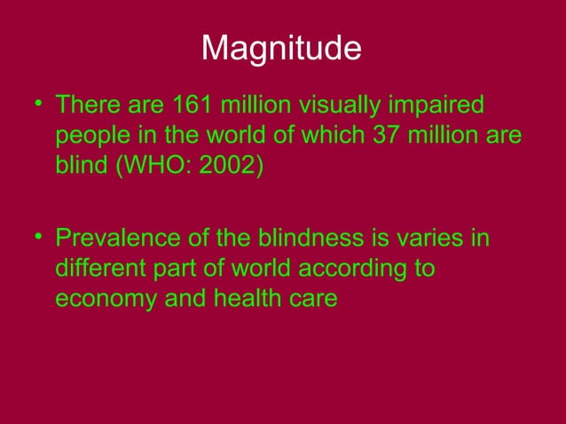 Prevention of blindness | PPT