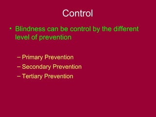 Prevention of blindness | PPT