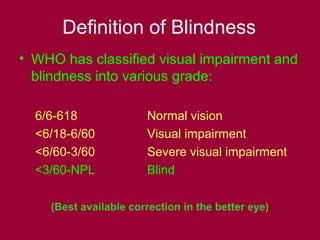 Prevention of blindness | PPT
