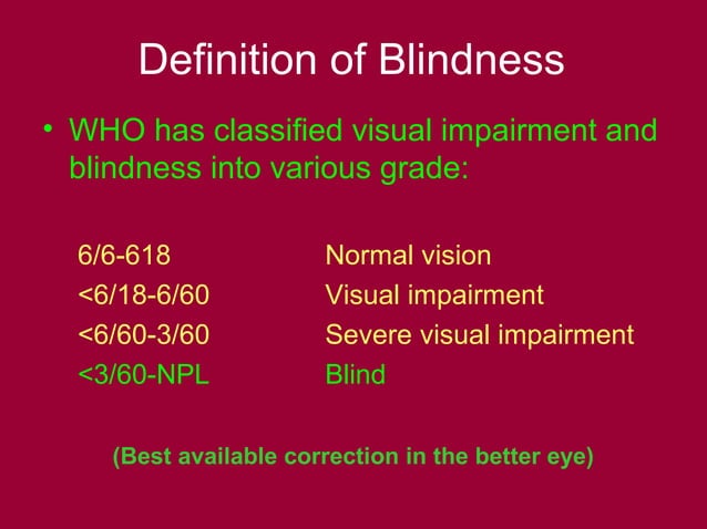 Prevention of blindness | PPT