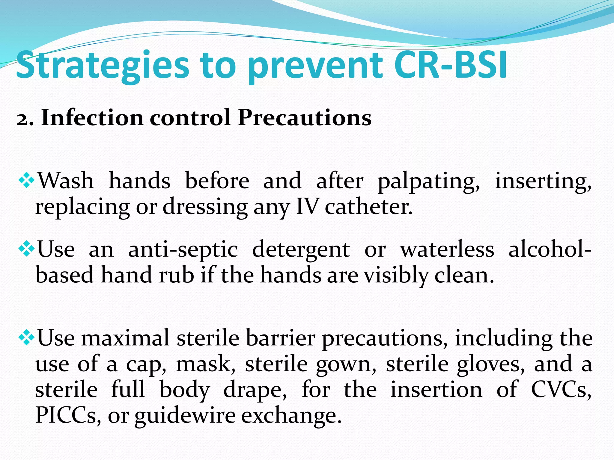 Prevention of blood stream infection | PPTX