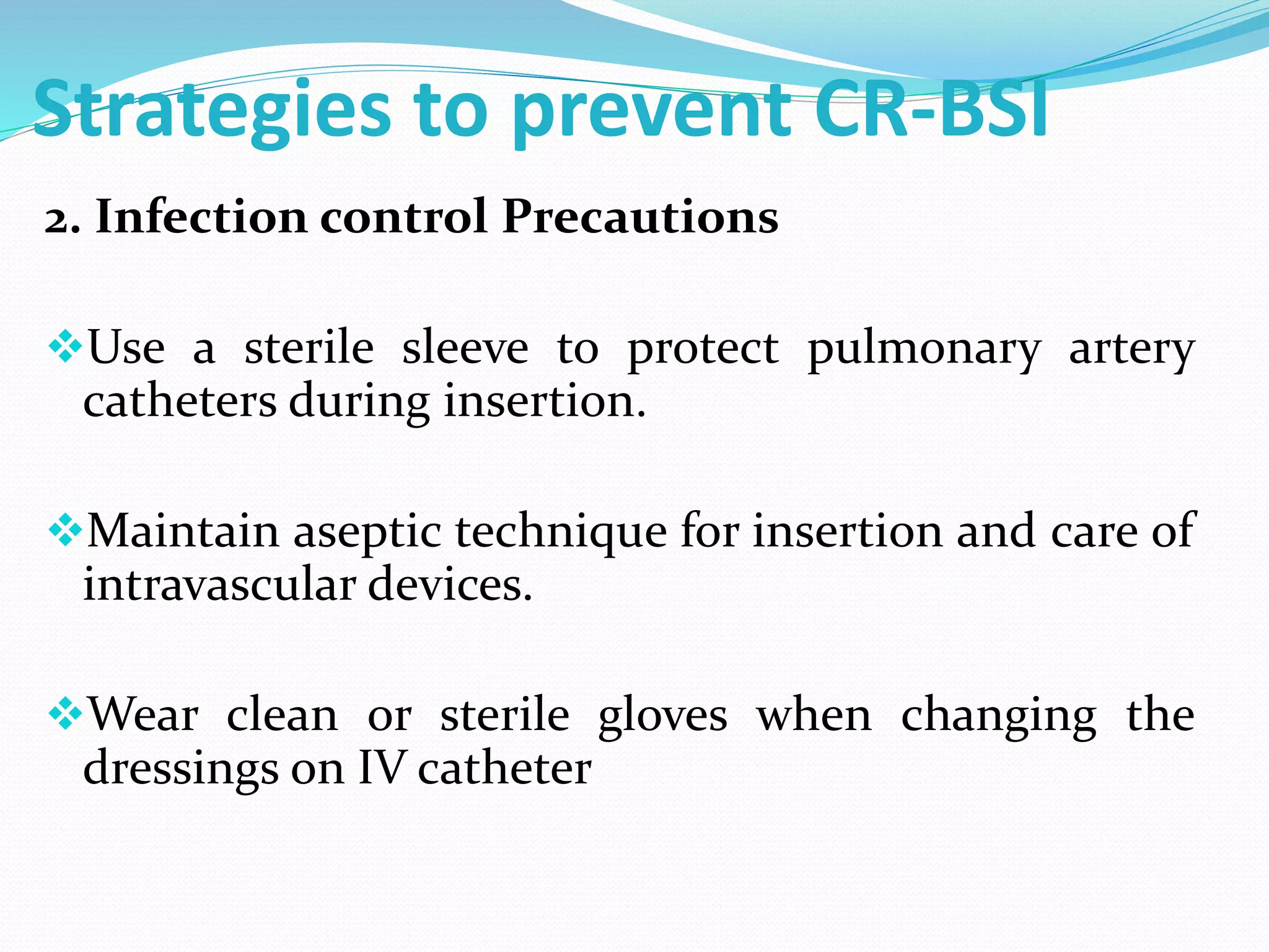 Prevention of blood stream infection | PPTX