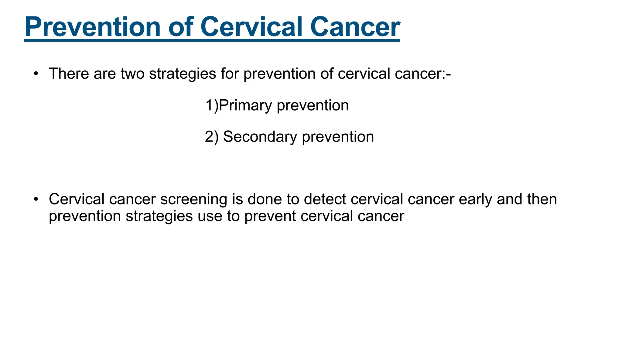 Prevention of cervical cancer topic .ppt
