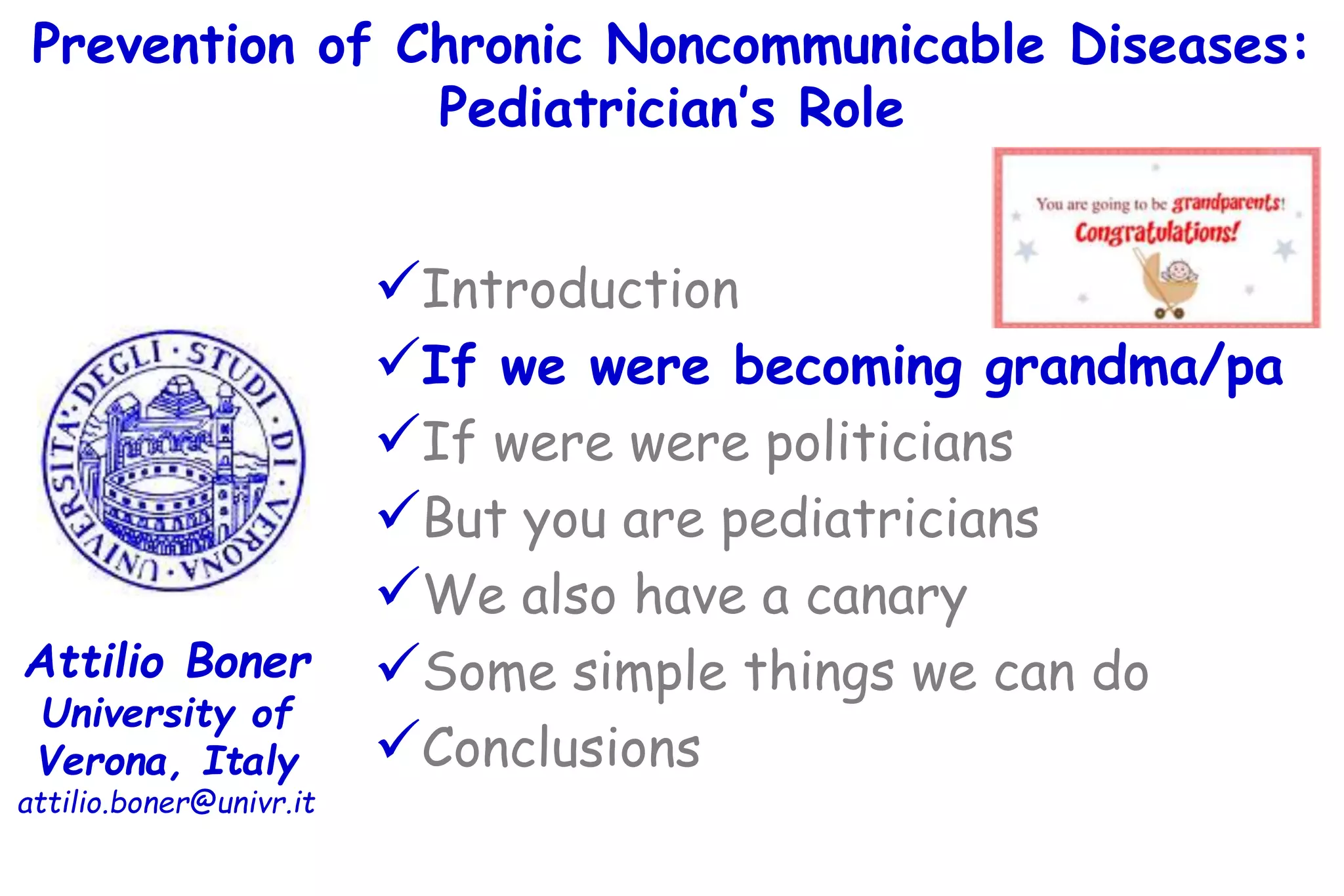 Prevention of chronic noncommunicable diseases | PPTX