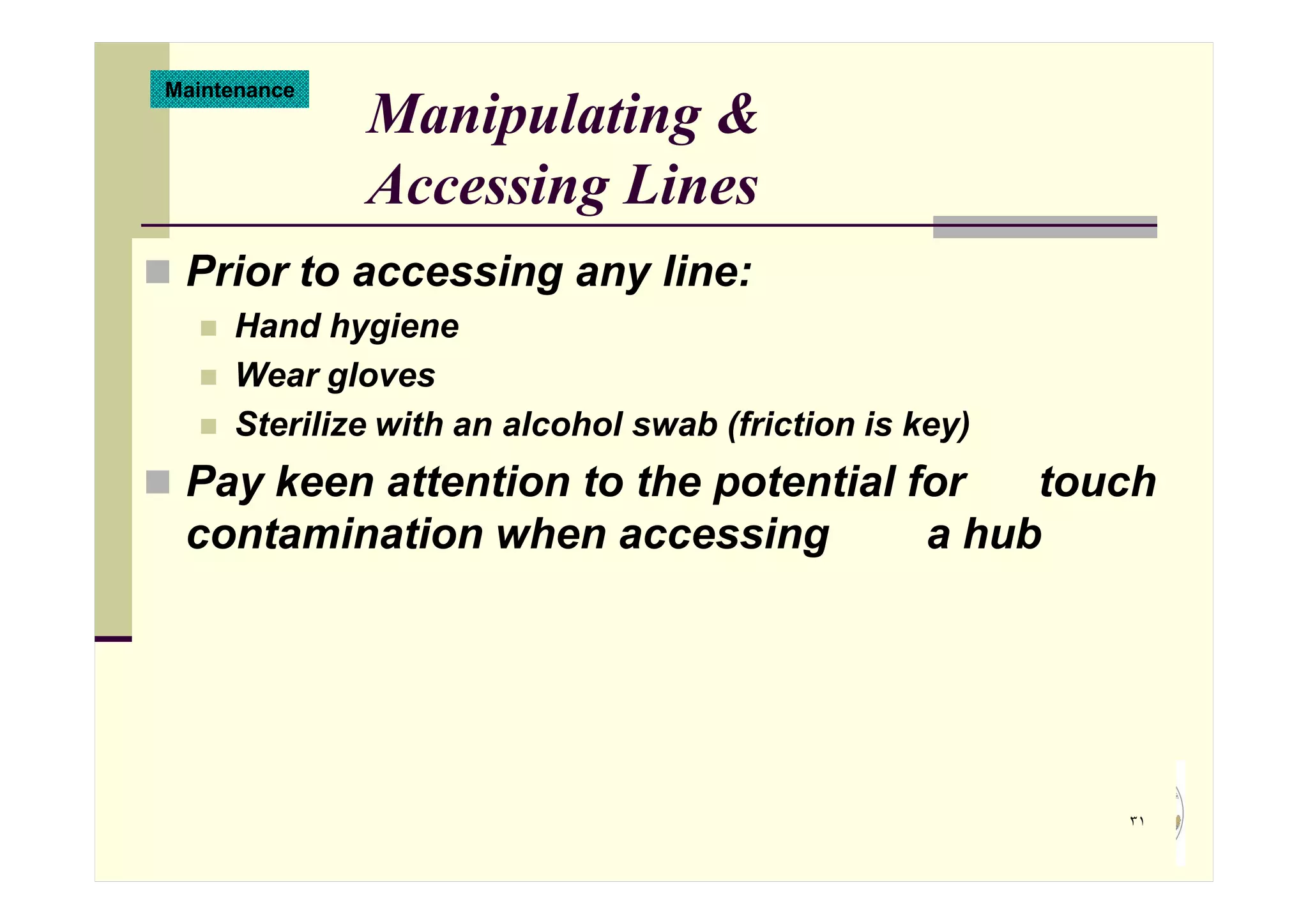Prevention of Central Line Associated Blood Stream Infection (CLABSI ...