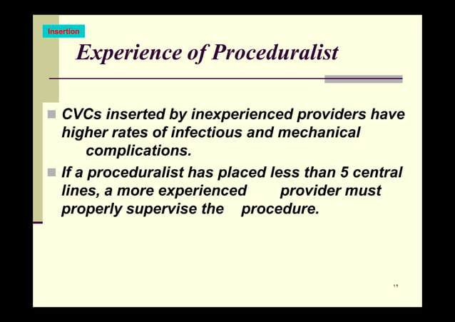 Prevention of Central Line Associated Blood Stream Infection (CLABSI ...