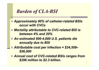 Prevention of Central Line Associated Blood Stream Infection (CLABSI ...