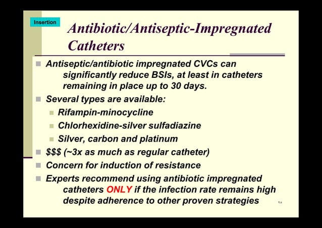 Prevention of Central Line Associated Blood Stream Infection (CLABSI ...