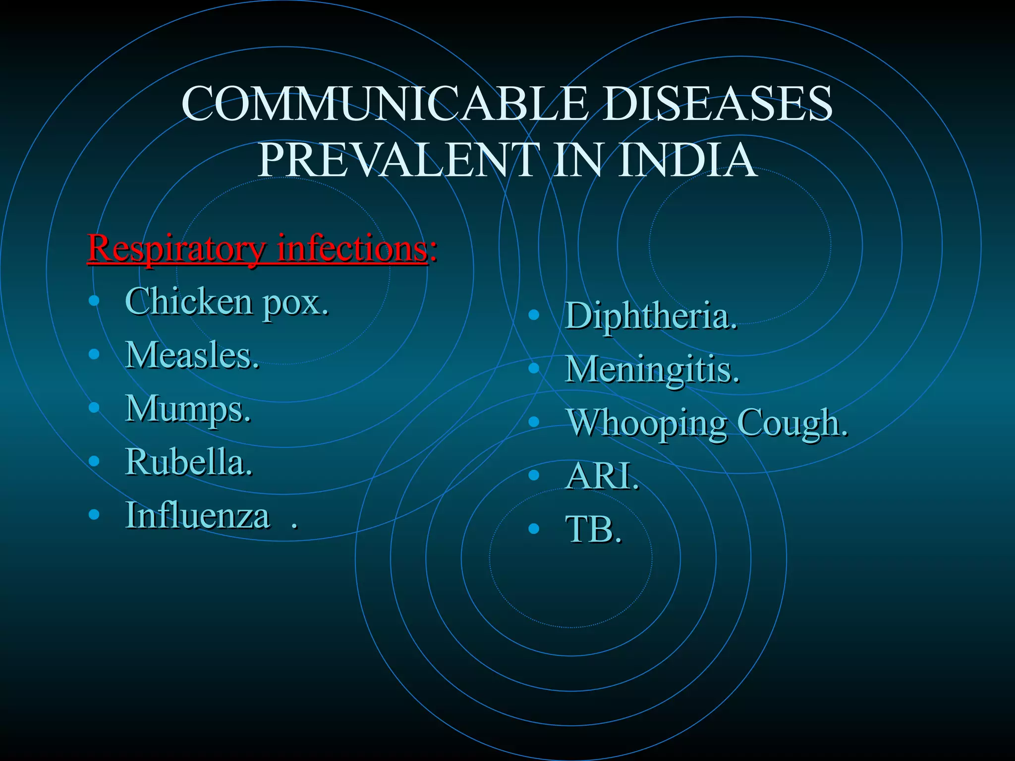 Prevention Of Communicable Diseases..... | PPT