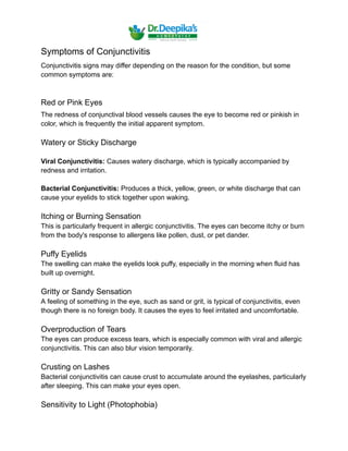 Prevention of Conjunctivitis (Pink Eye) in Gaur City | PDF