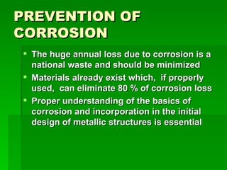 Prevention of corrosion | PPT