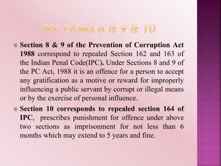 Prevention of corruption act 1988 & Lokpal act 2013 | PPTX