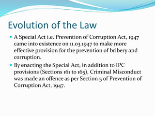 Prevention of corruption (amendment ) act, 2018 | PPTX