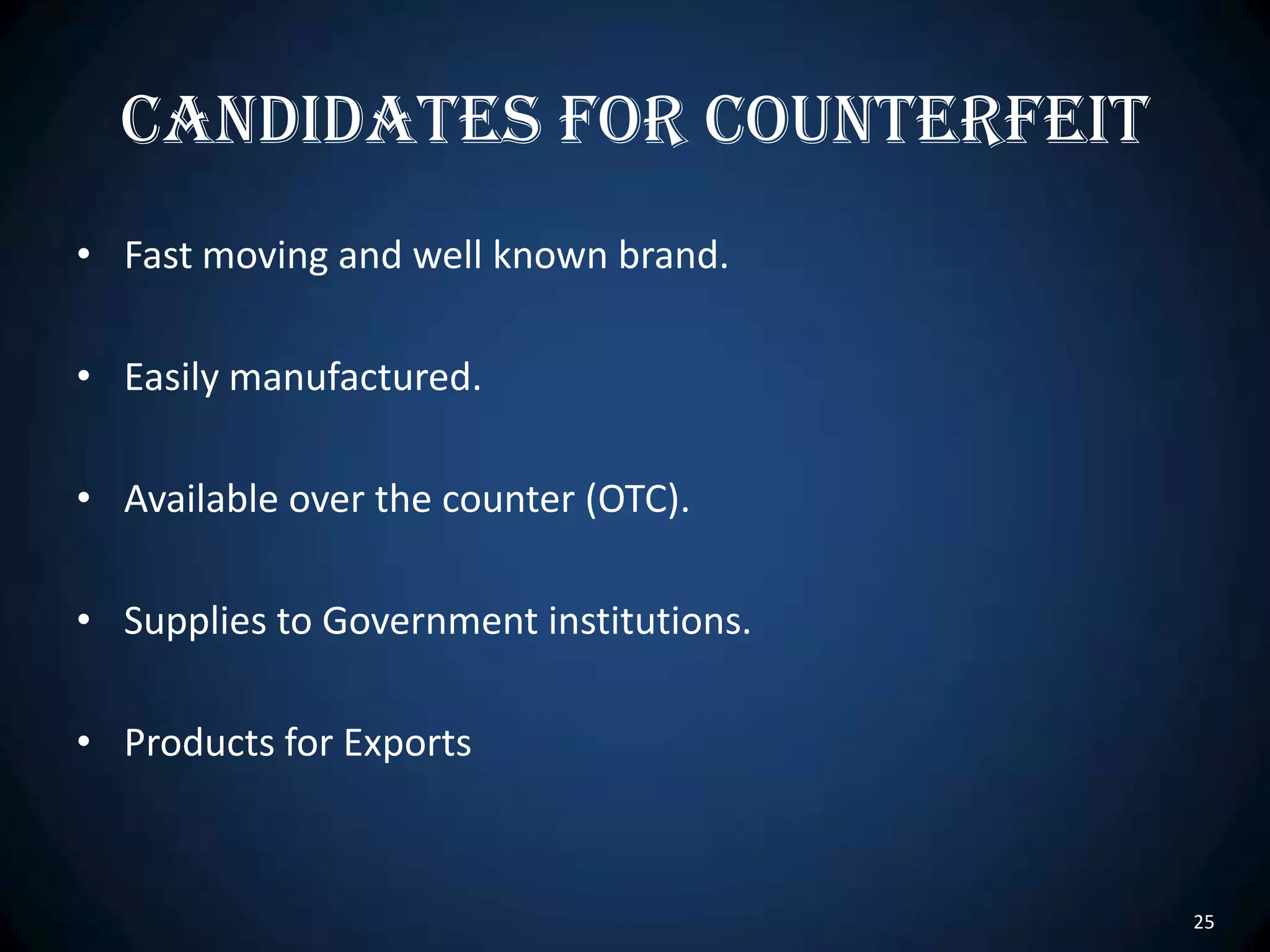 Prevention of counterfeit medicine | PPTX