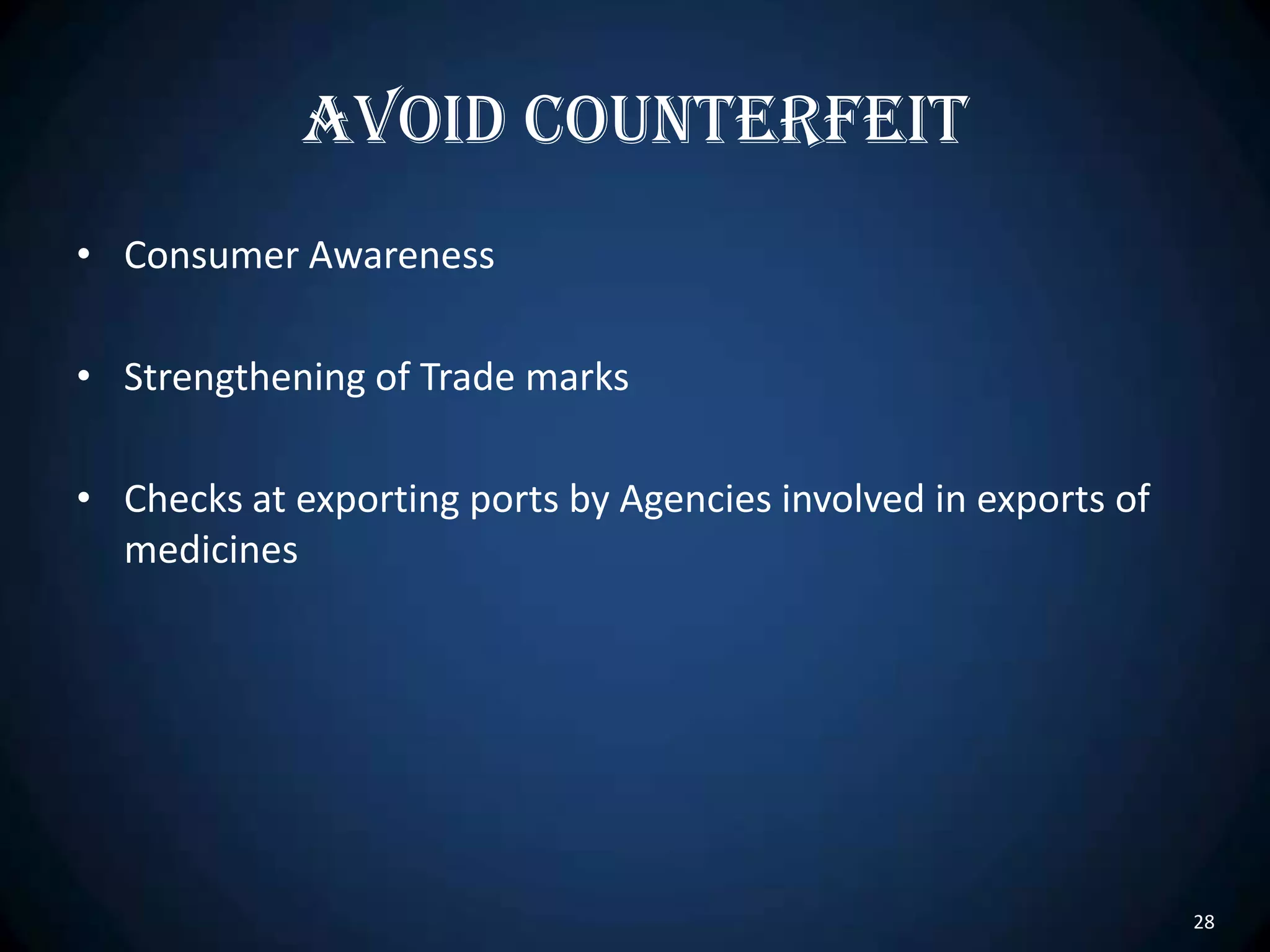 Prevention of counterfeit medicine | PPTX