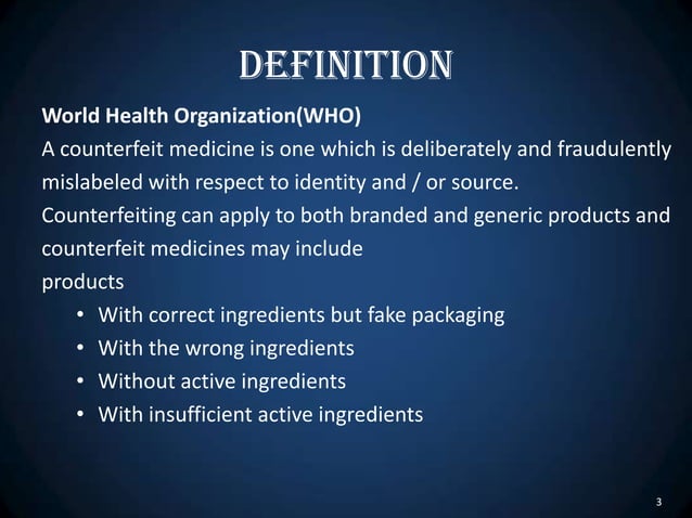 Prevention of counterfeit medicine | PPTX | Pharmaceutical Industry ...