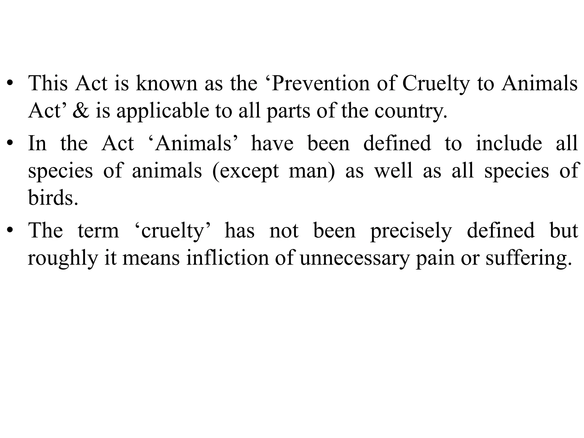 Prevention of cruelty of animals act - Pharma Jury | PPT