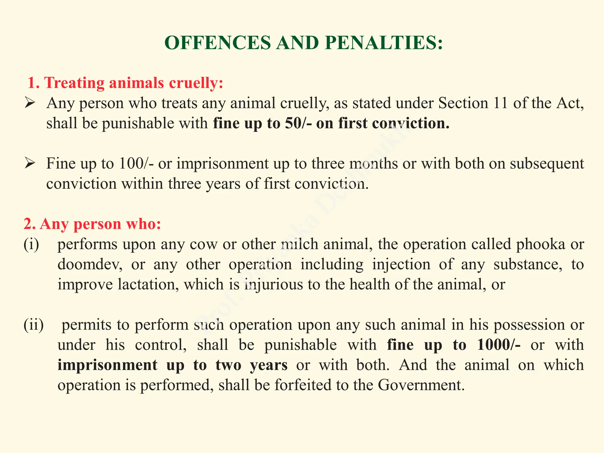 Prevention of cruelty to animals act,1960 | PDF