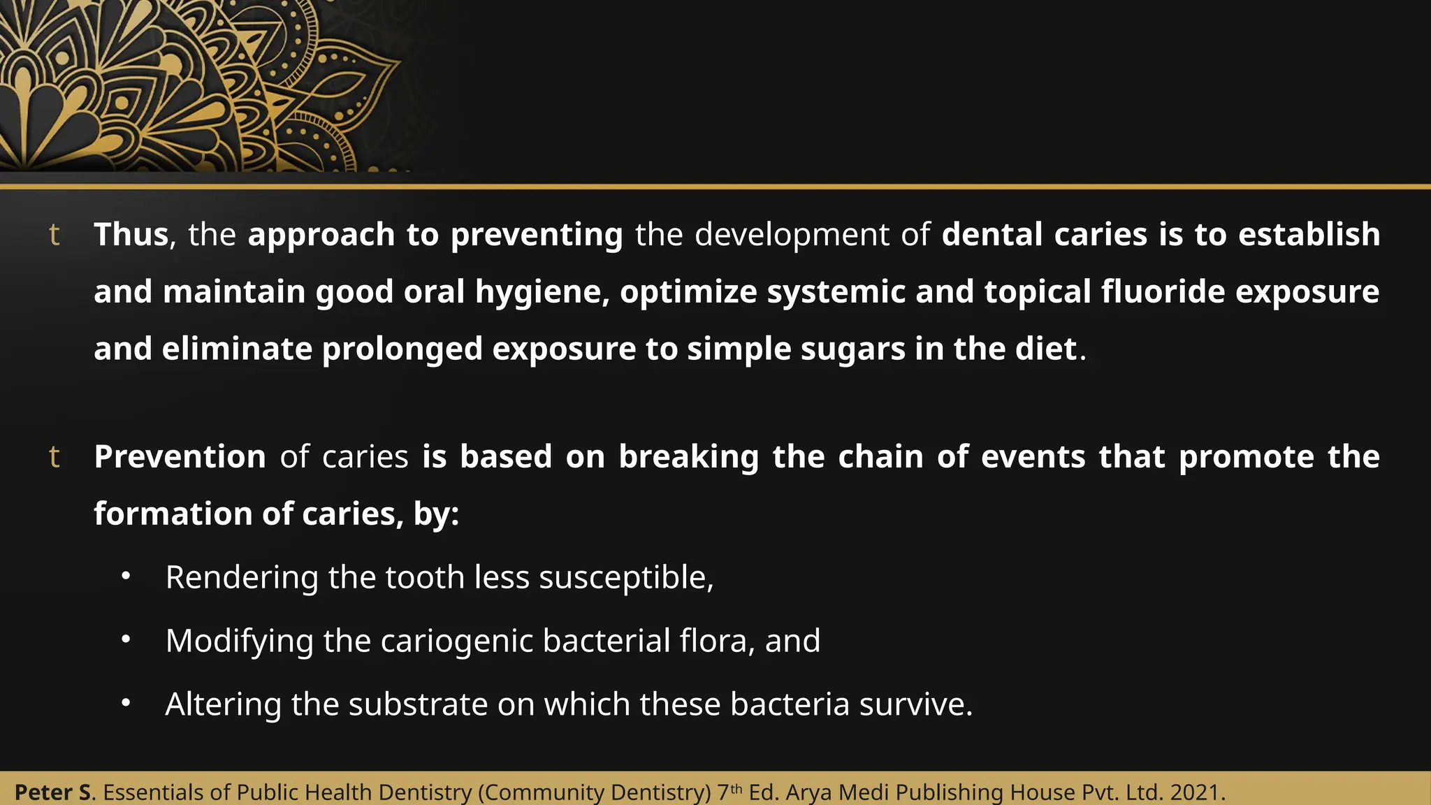 Prevention of Dental Caries [part 1] | PPTX