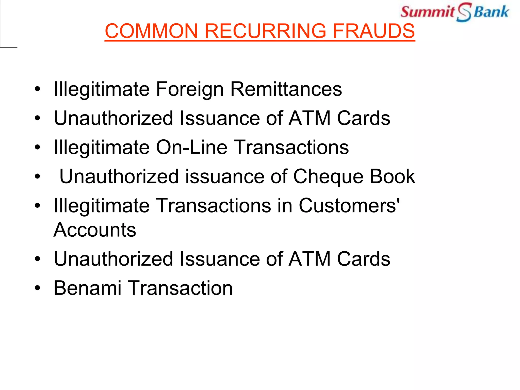 Preventing Bank's Fraud and Forgery | PPT