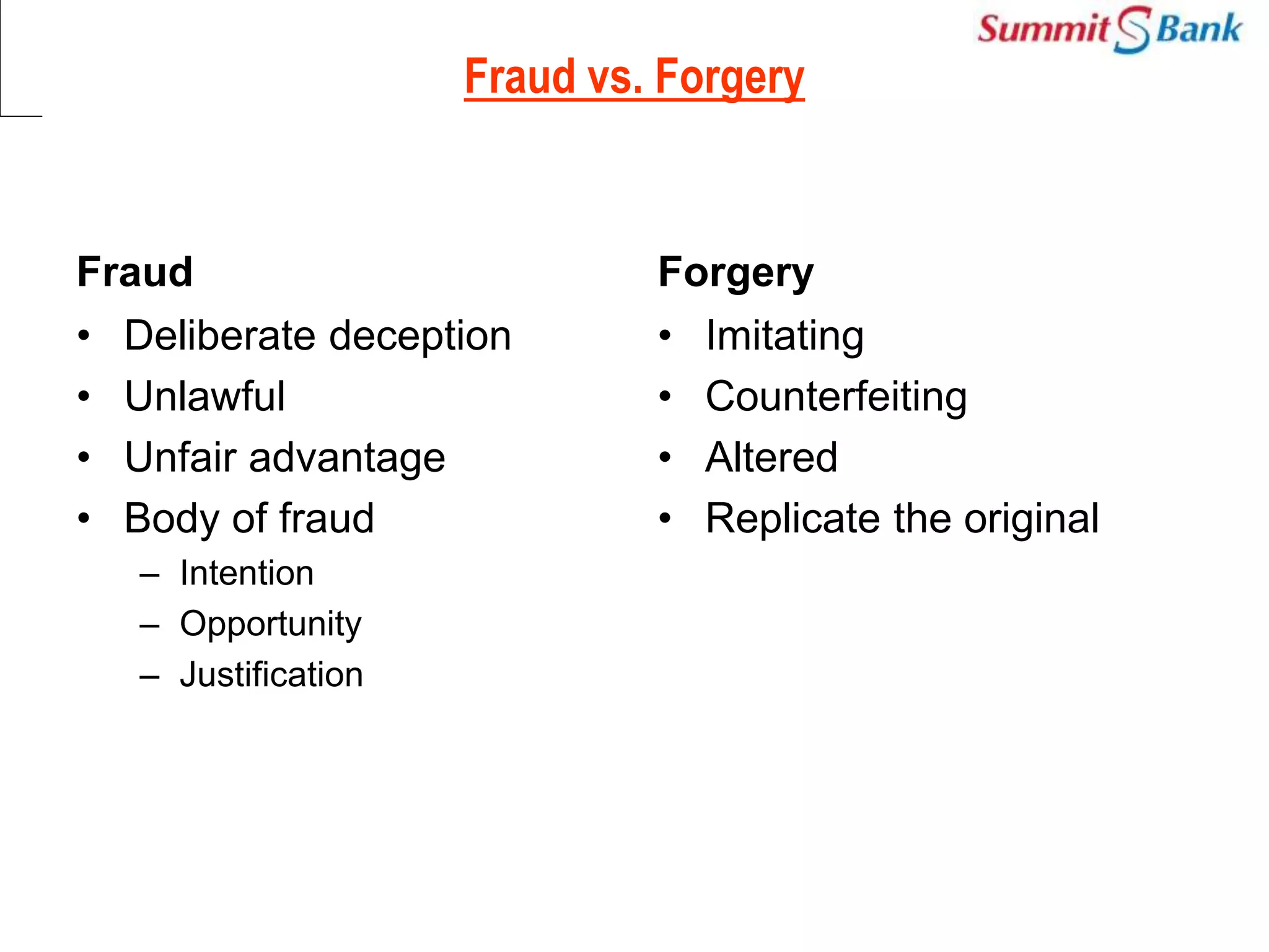 Preventing Bank's Fraud and Forgery | PPT