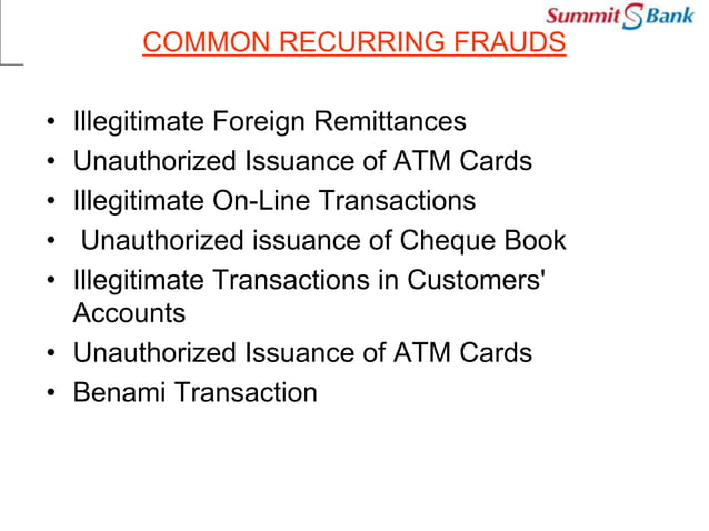 Preventing Bank's Fraud and Forgery | PPT