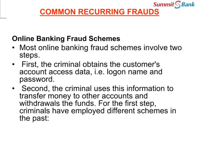 Preventing Bank's Fraud and Forgery | PPT