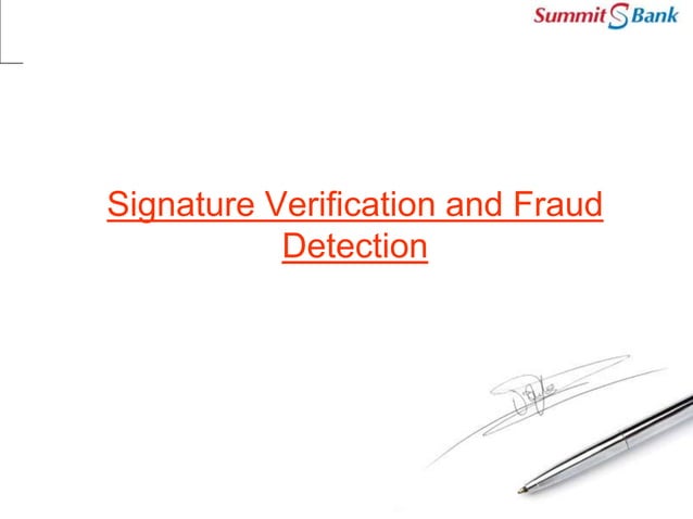 Preventing Bank's Fraud and Forgery | PPT