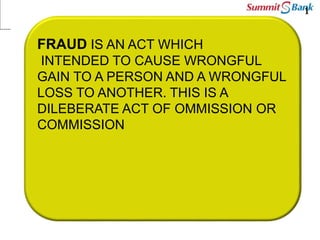 Preventing Bank's Fraud and Forgery | PPT